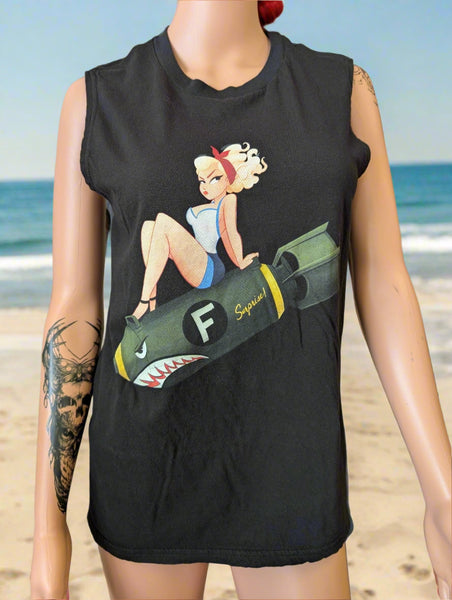 F-Bomb Pinup Women's Tank – Crab Zone, LLC