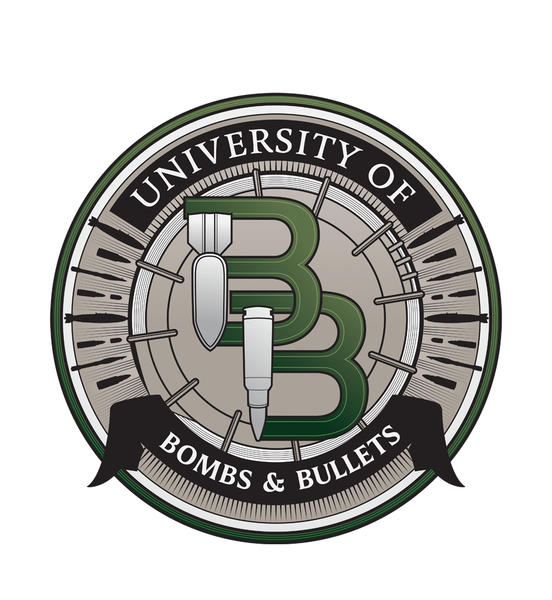 University of Bombs and Bullets Sticker (New) – Crab Zone, LLC