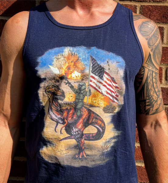 Jurassic-stan Mens Tank – Crab Zone, LLC