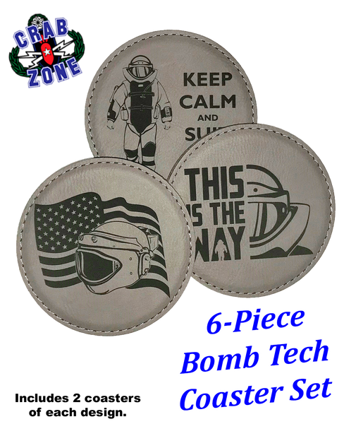 6-Pc Bomb Tech Coaster Set – Crab Zone, LLC